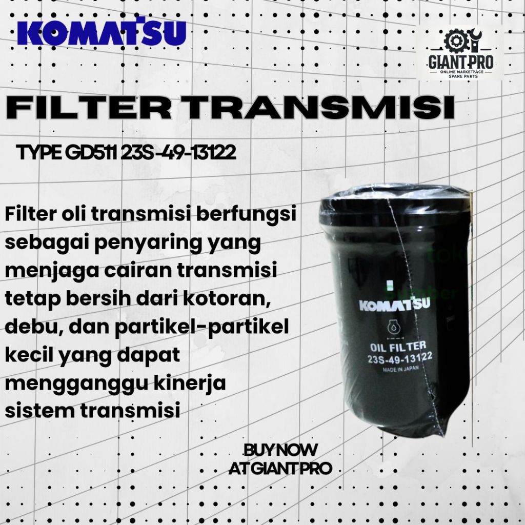 Jual GIANT PRO Filter transmisi gd511 23s-49-13122// filter oli ...