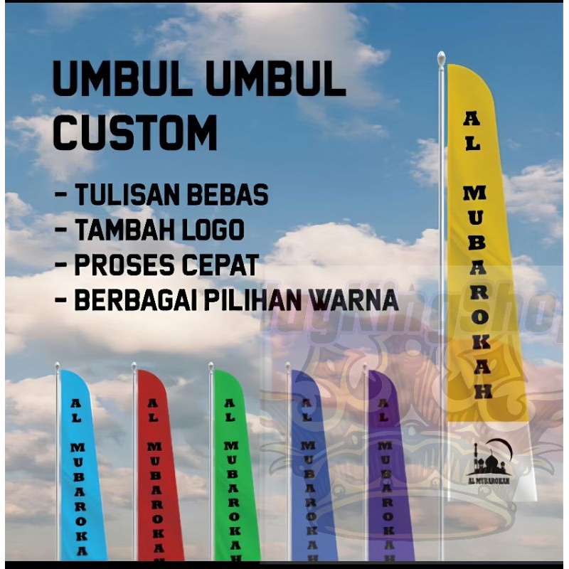 Jual UMBUL UMBUL CUSTOM LOGO 4 METER | Shopee Indonesia
