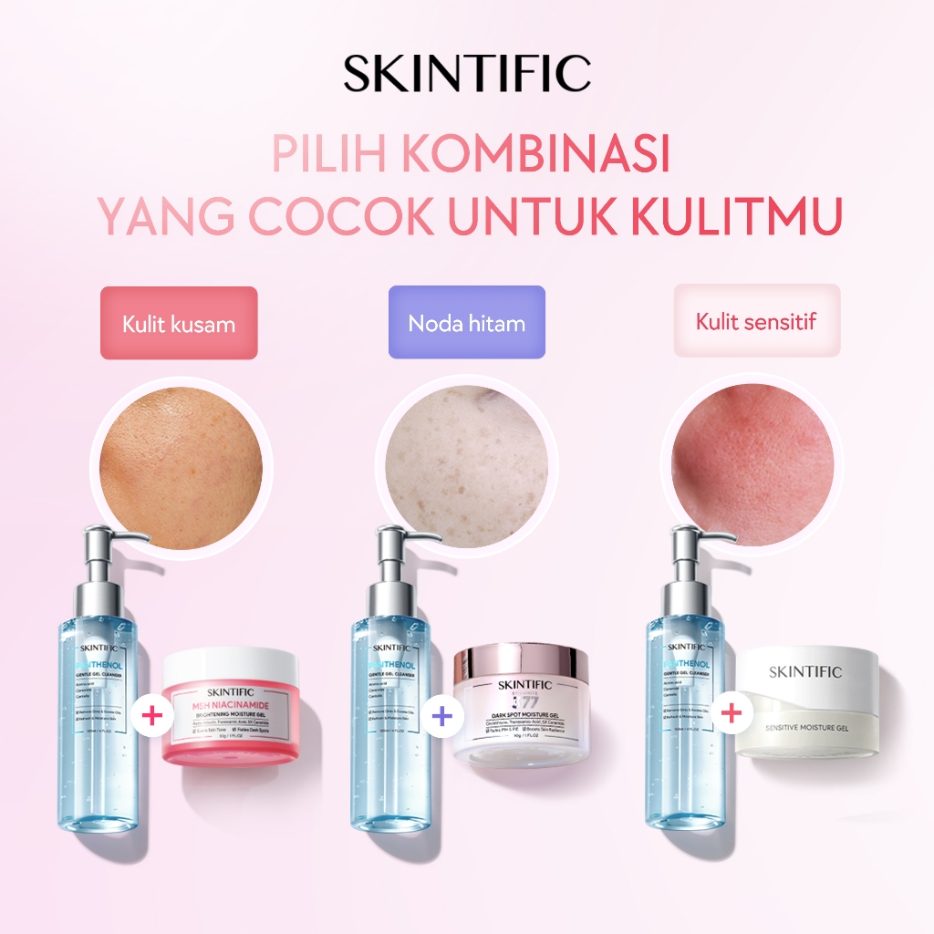 Jual SKINTIFIC-2pcs Paket-Skincare Set | Moisturizer+Cleanser Day Night ...