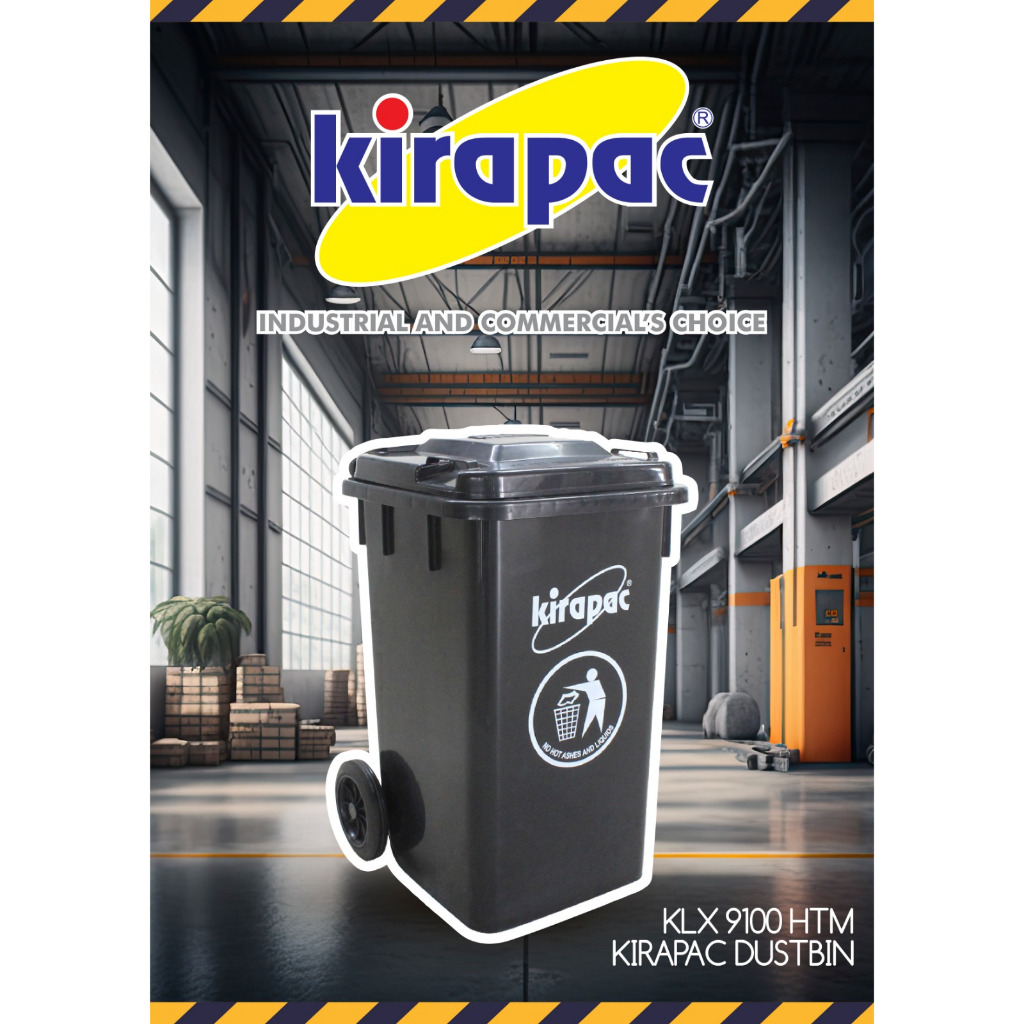 Jual KIRAPAC KLX 9100 DUSTBIN TEMPAT SAMPAH DENGAN RODA KAPASITAS 100 ...