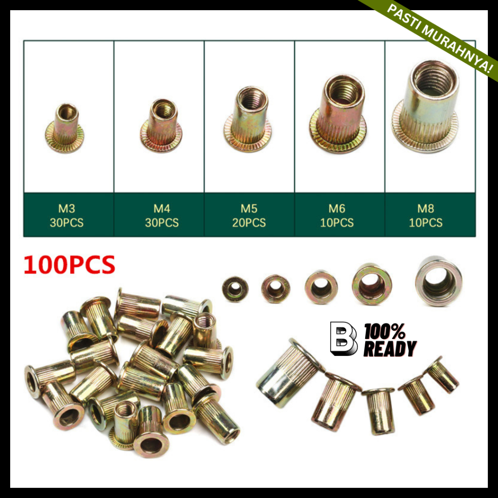 Jual RIvet Nut / Mur Rivet / Insert Nut / Rivet Nut Mur M3 M4 M5 M6 M8 ...