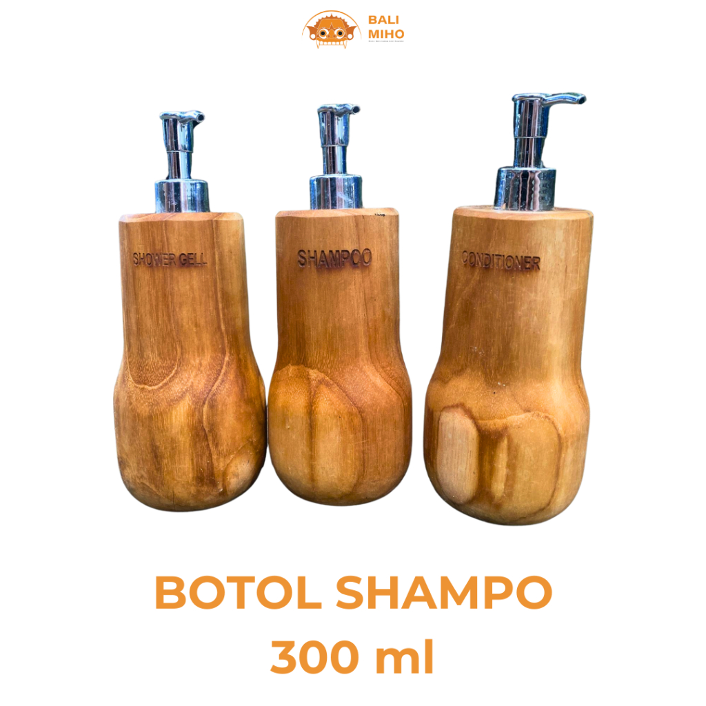 Jual Botol Shampo , Conditioner , Shower Gel Kayu Jati 20 cm- Tempat ...