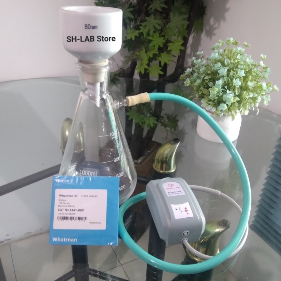 Jual Set Vacuum Filtration Corong Buchner 80mm With Filter Paper ...