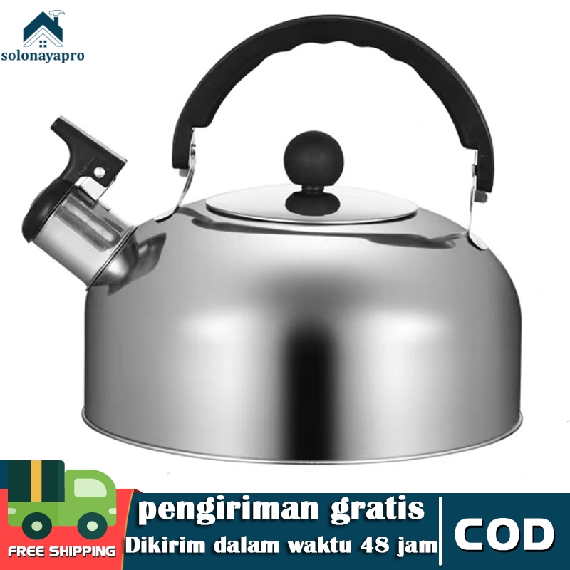 Jual Teko Bunyi Warna Whistling Kettle 3 Liter Stainless Steel - Teko Siul | Shopee Indonesia