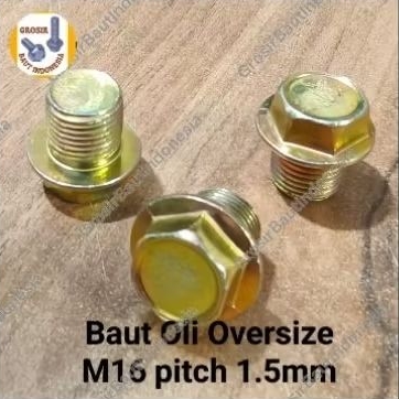 Jual GB Baut oli OVERSIZE M16 drat 1.5 Hnd / Ymh (paket isi 5pcs ...