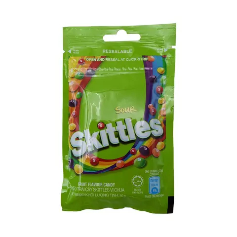 Jual Permen Skittles Sour Original 40 Gram Fruit Flavour Candy | Shopee ...