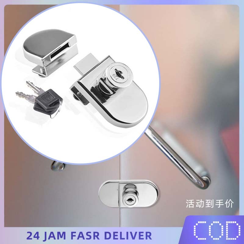 Jual Kunci Lemari Kaca Pintu 2 Glass Cabinet Showcase Lock Kunci Pintu Kaca Dua Sisi | Shopee ...