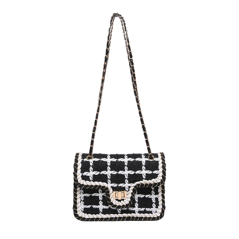 Jual 203904 Tas Motif KOTAK-KOTAK Tas Wanita Tali Rantai Import Premium ...