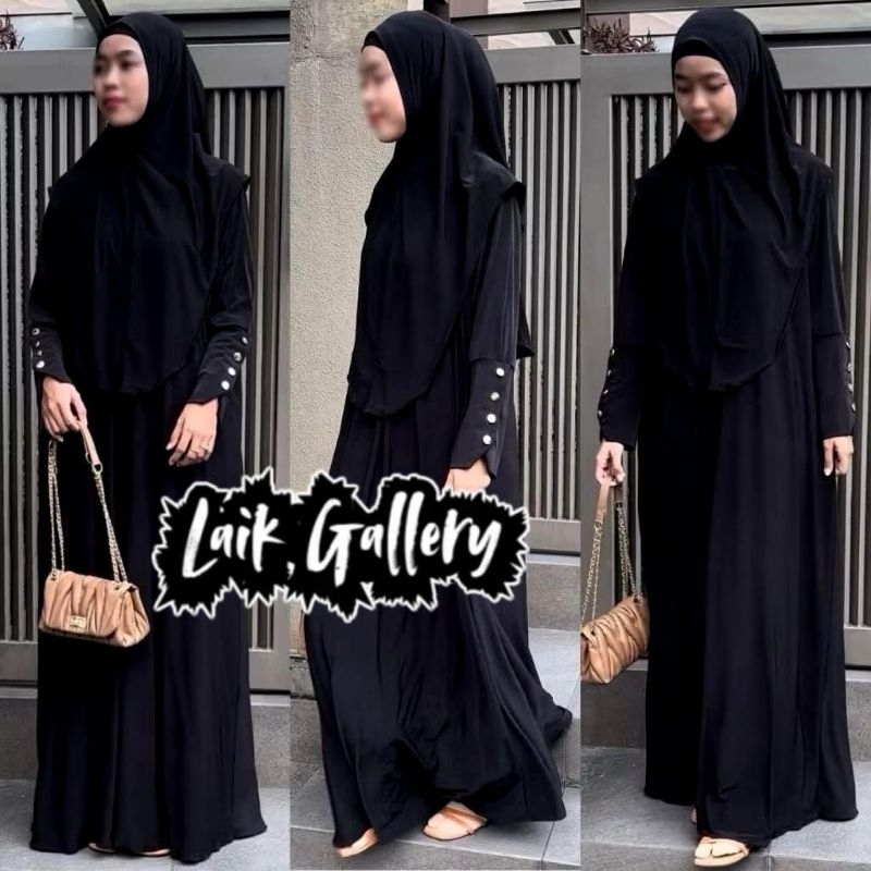 Jual Abaya set Basic,gamis plain umrah daily jersey korea - Laik Gallery | Shopee Indonesia