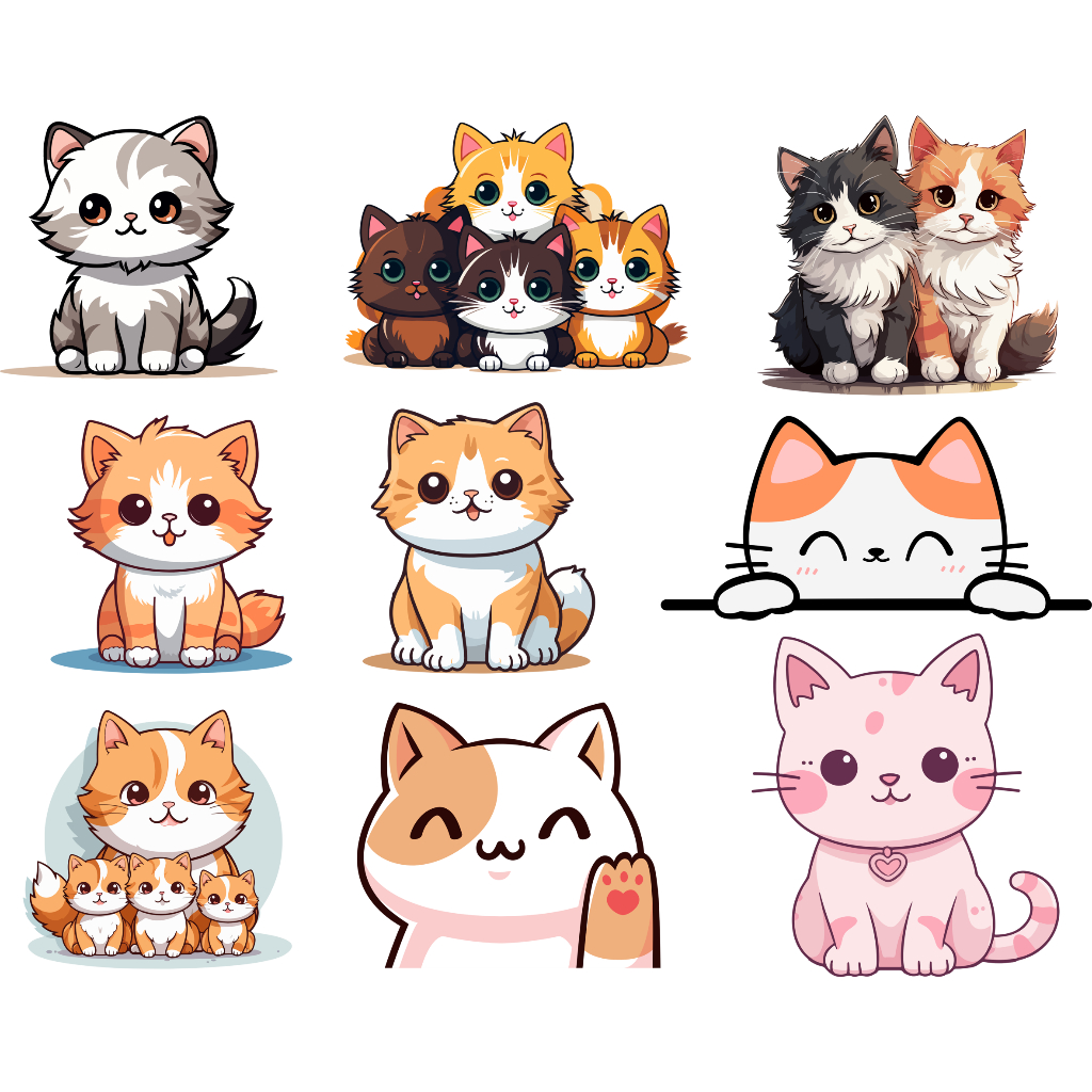 Jual SABLON SETRIKA SABLON DTF PRINTING TEMA KUCING CAT | Shopee Indonesia