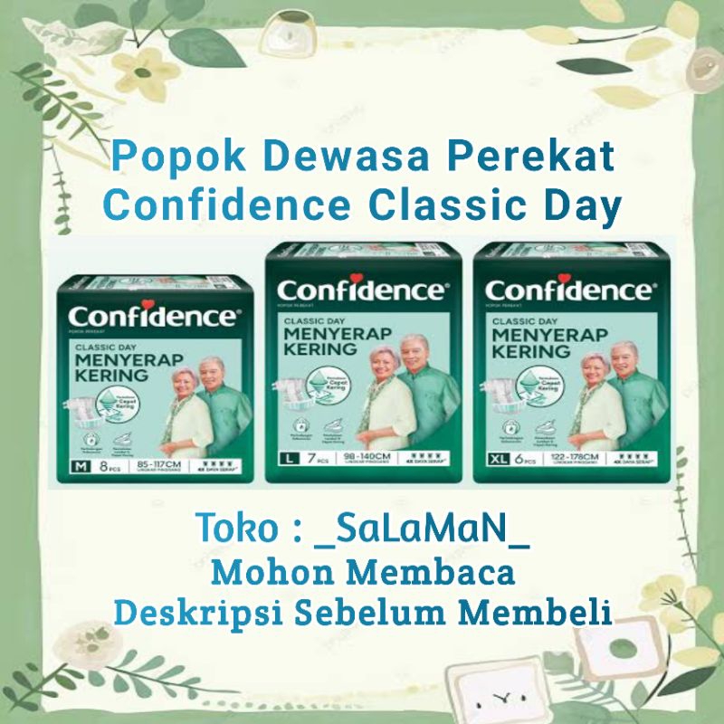 Jual Confidence Classic Day Popok Perekat Dewasa Uk. M8, L7, XL6 ...