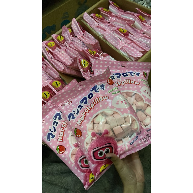 Jual marshmallow marshpillow strawberry | Shopee Indonesia