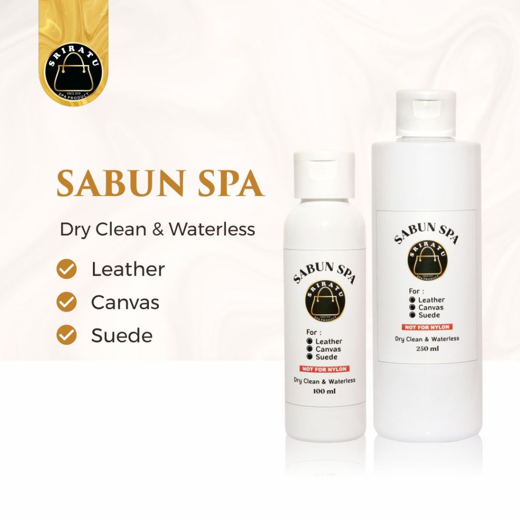 Jual Sriratu Sabun SPA - 100ml - 250ml - Sabun Pembersih Tas Kulit ...