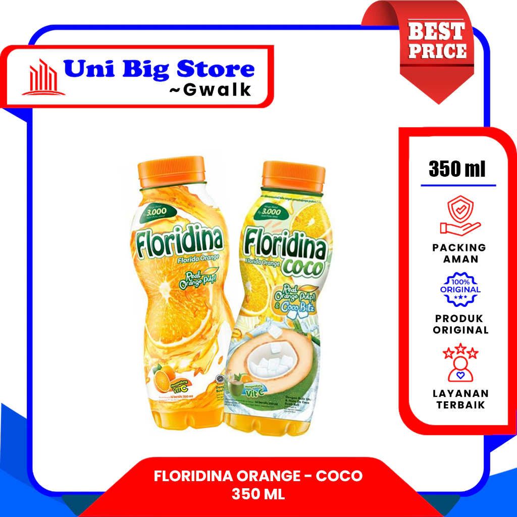Jual FLORIDINA FLORIDA ORANGE PULP & COCO BITZ - 350 ml | Shopee Indonesia