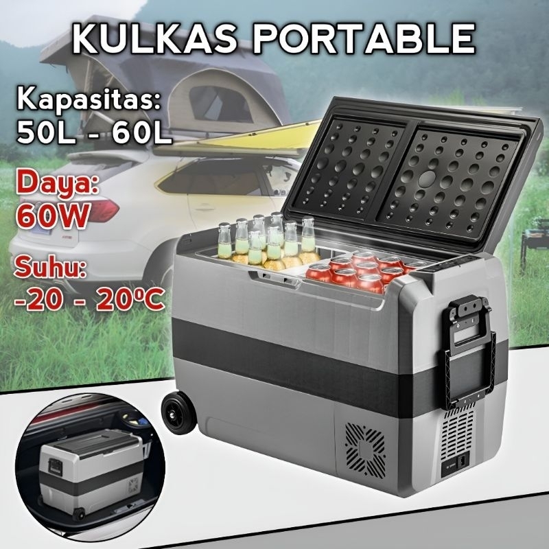 Jual Kulkas Mini Portable 60L 50L Fridge Mobil Refrigerator T60 T50 ...