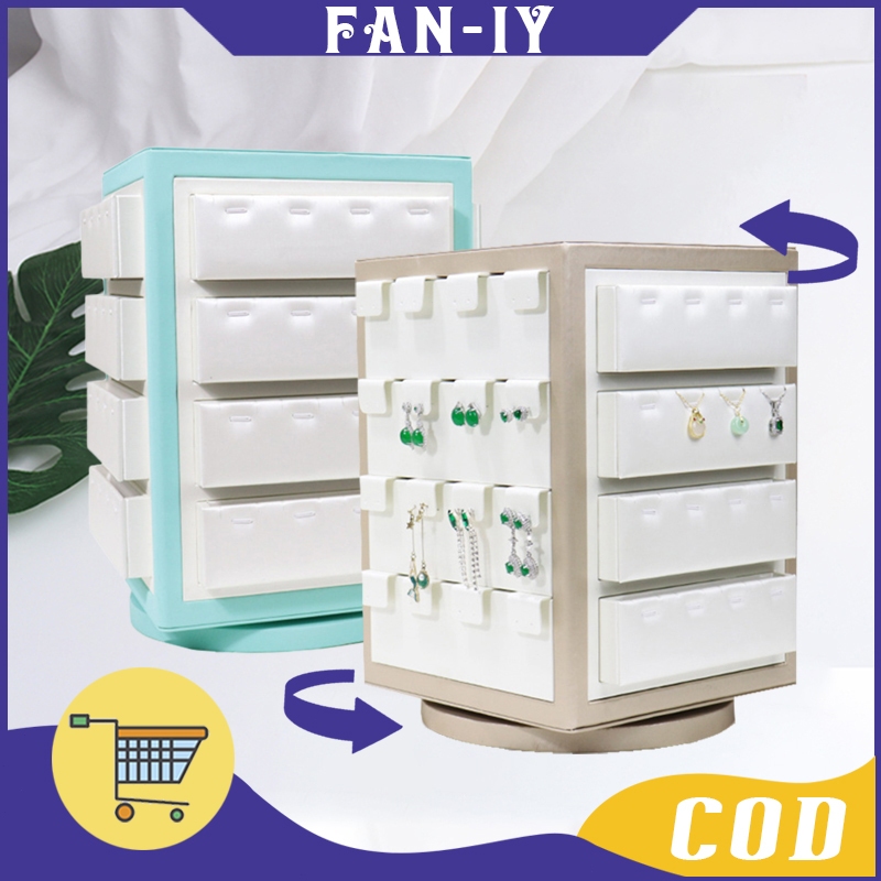Jual Rak Display Anting Cincin Putar Display Putar Perhiasan 360° Model ...