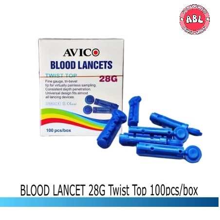 Jual Blood Lancet 28G Jarum lancet Darah, isi 50pc & 100pc | Shopee ...