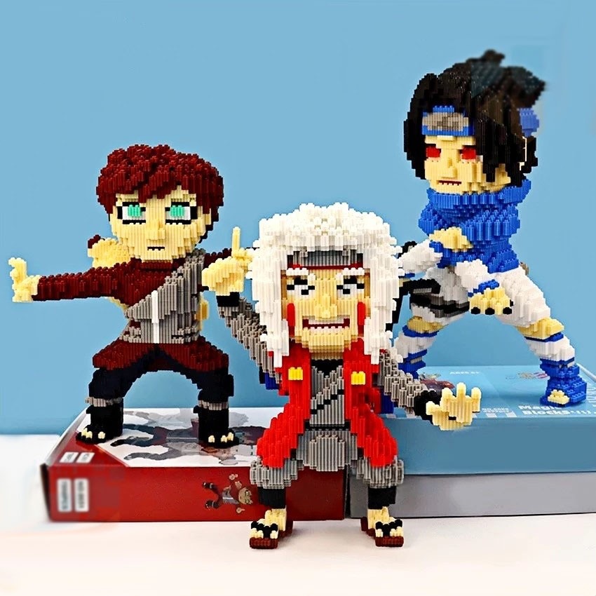 Jual Nano Blocks Medium Naruto Sasuke Kakashi Jiraya Series 3D Model ...