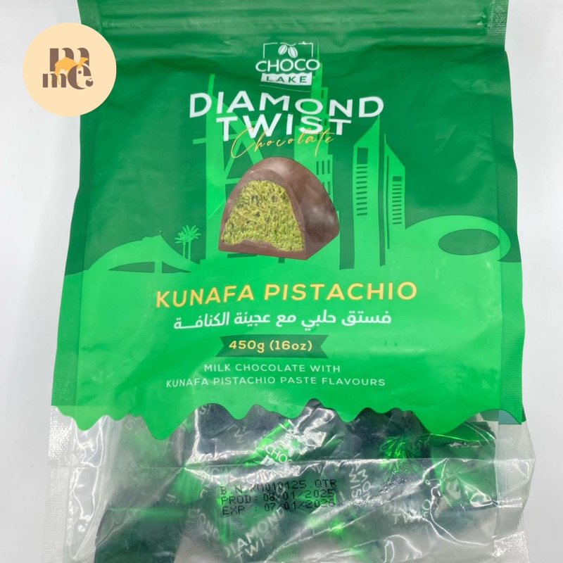 Jual DIAMOND TWIST KUNAFA PISTACHIO COKLAT DUBAI | Shopee Indonesia