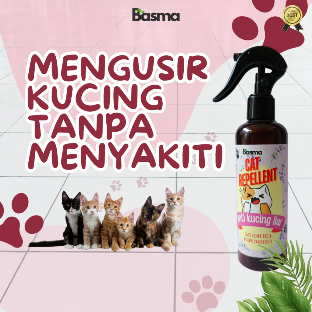 Jual Basma Cat Repellent Spray Pengusir Kucing Liar Ampuh, Cegah Kucing Masuk Rumah, Pipis ...