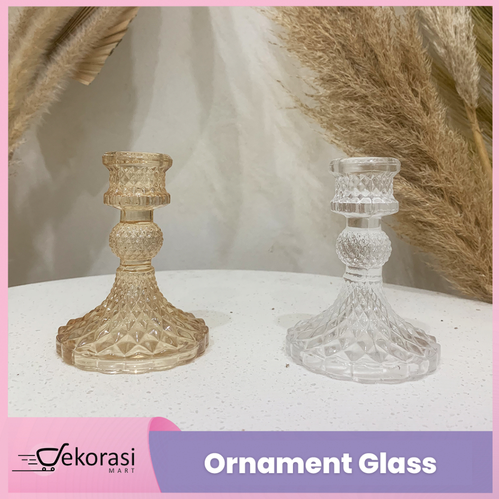 Jual Glass Ornament Candle Holder/ Dekorasi Tempat Lilin/dekorasi meja ...
