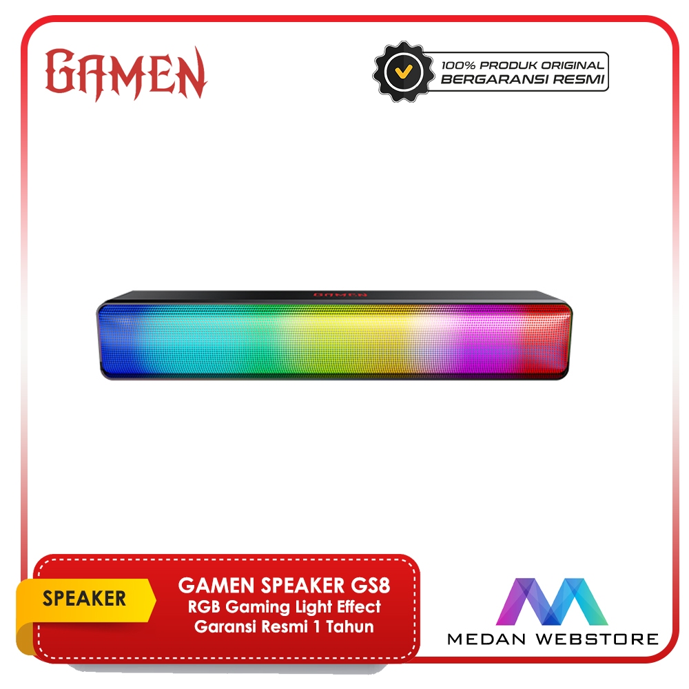 Jual Gamen GS8 Speaker Gaming RGB Light Bass Komputer Laptop USB Jack 3 ...