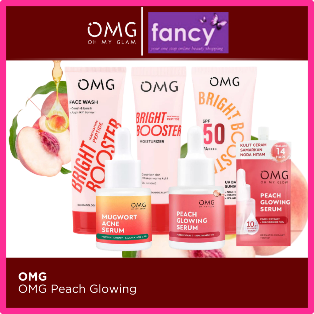 Jual OMG Oh My Glow Peach Glowing / NEW Bright Booster Face Wash / Face ...
