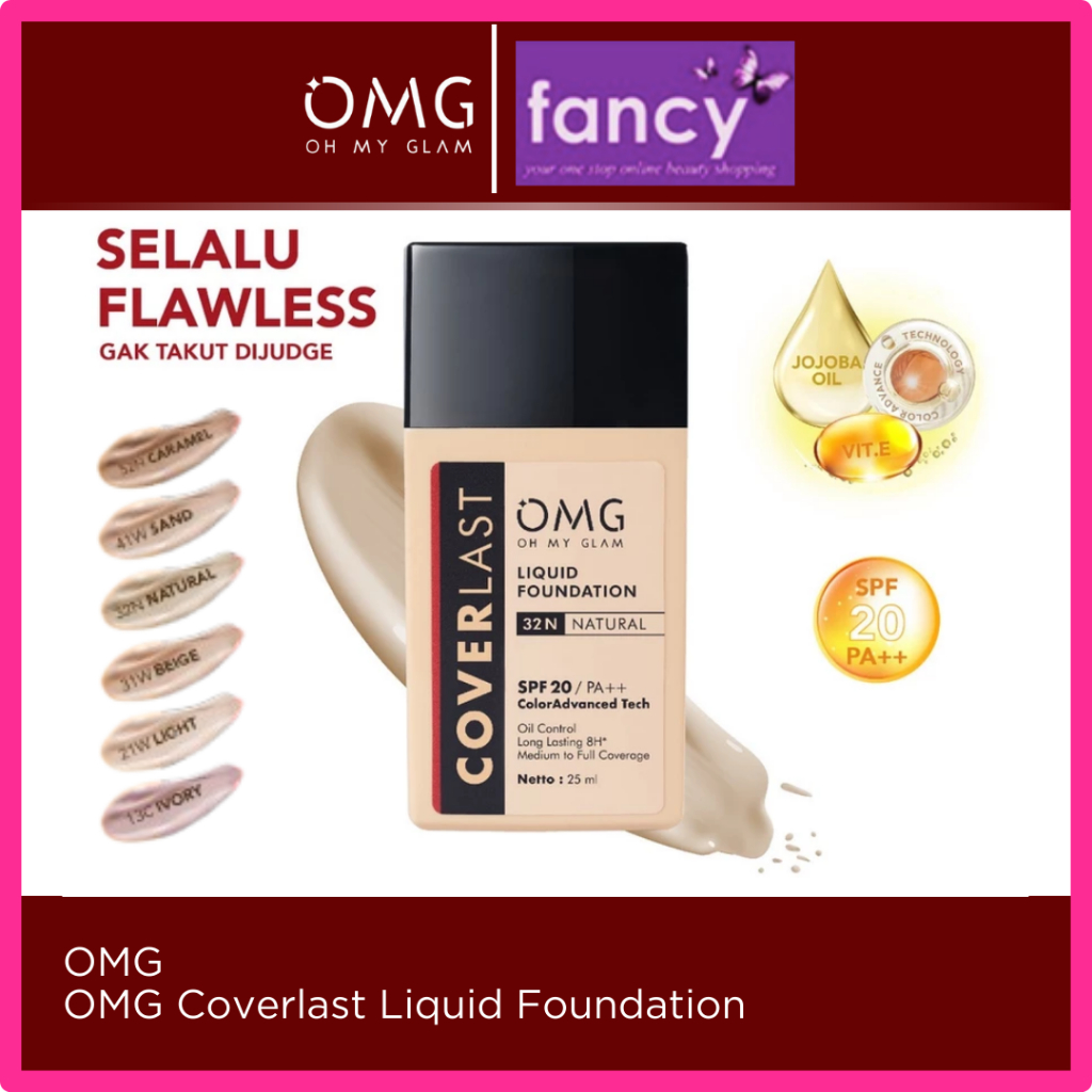 Jual OMG Coverlast Liquid FOUNDATION Alas Bedak Oh My Glam | Shopee ...