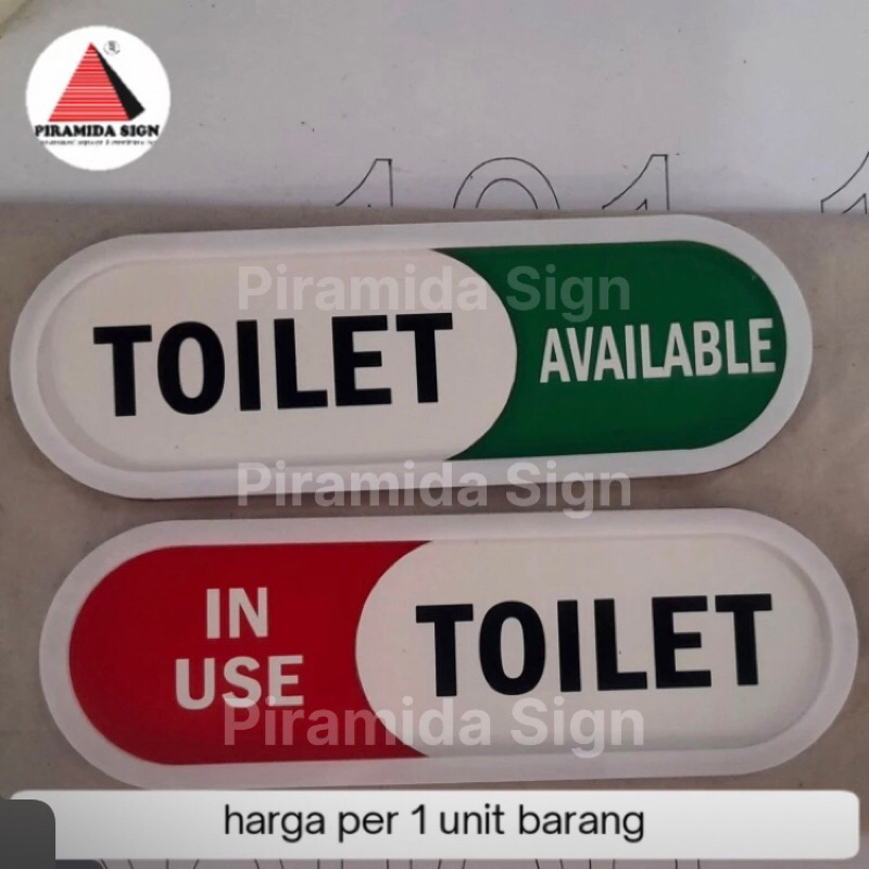 Jual Geser toilet in use available slide restroom wc papan tanda ...