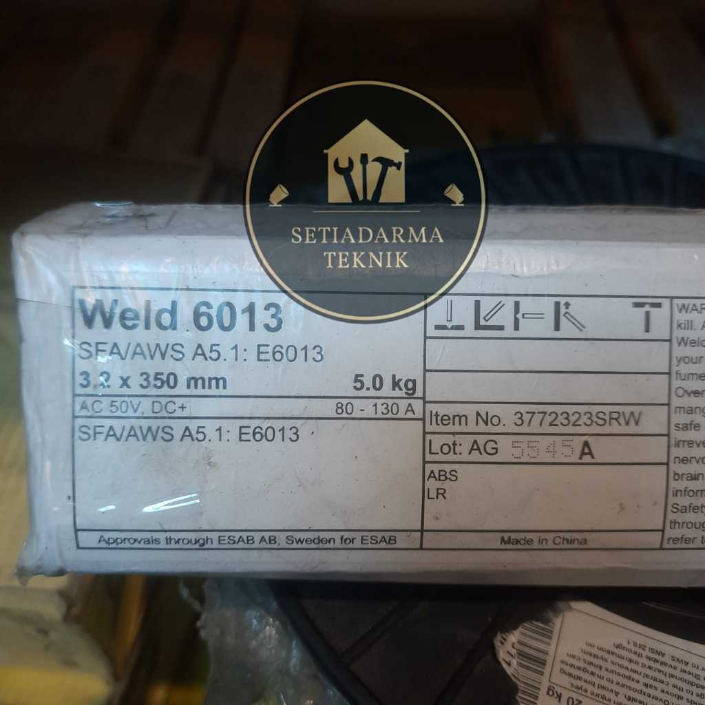 Jual KAWAT LAS ESAB WELD-6013 3.2x350MM AWS-E6013 ISI 5KG PER PACK | Shopee Indonesia