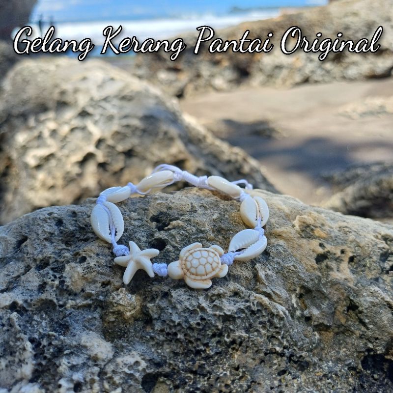 Jual Gelang Kerang Kuwuk Kura Bintang Laut Khas Pantai | Shopee Indonesia