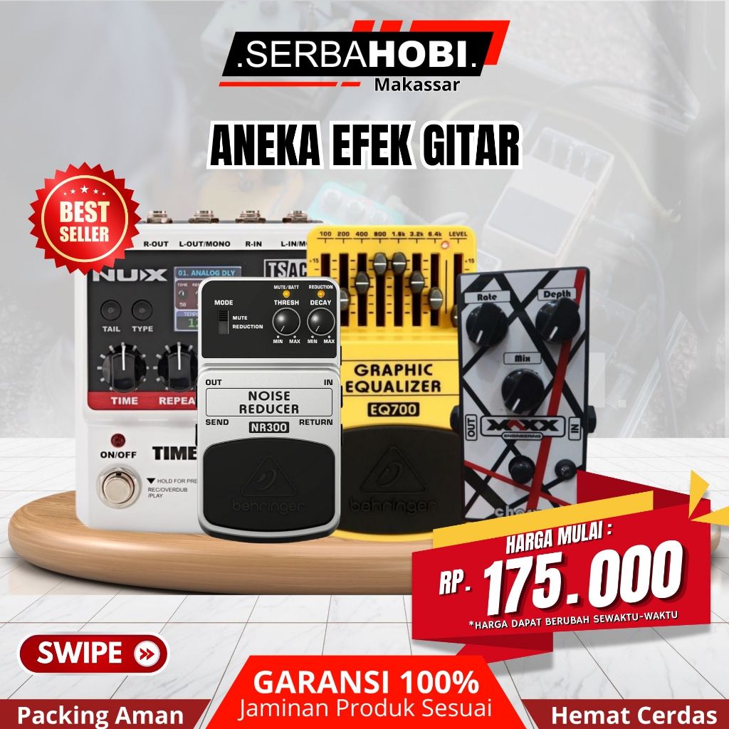 Jual EFEK GITAR / EFEK GITAR DISTORSI/DELAY/COMPRESSOR /BEHRINGER HARGA ...