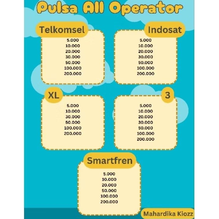 Jual Pulsa All Operator (Nominal 100k & 200k) | Shopee Indonesia
