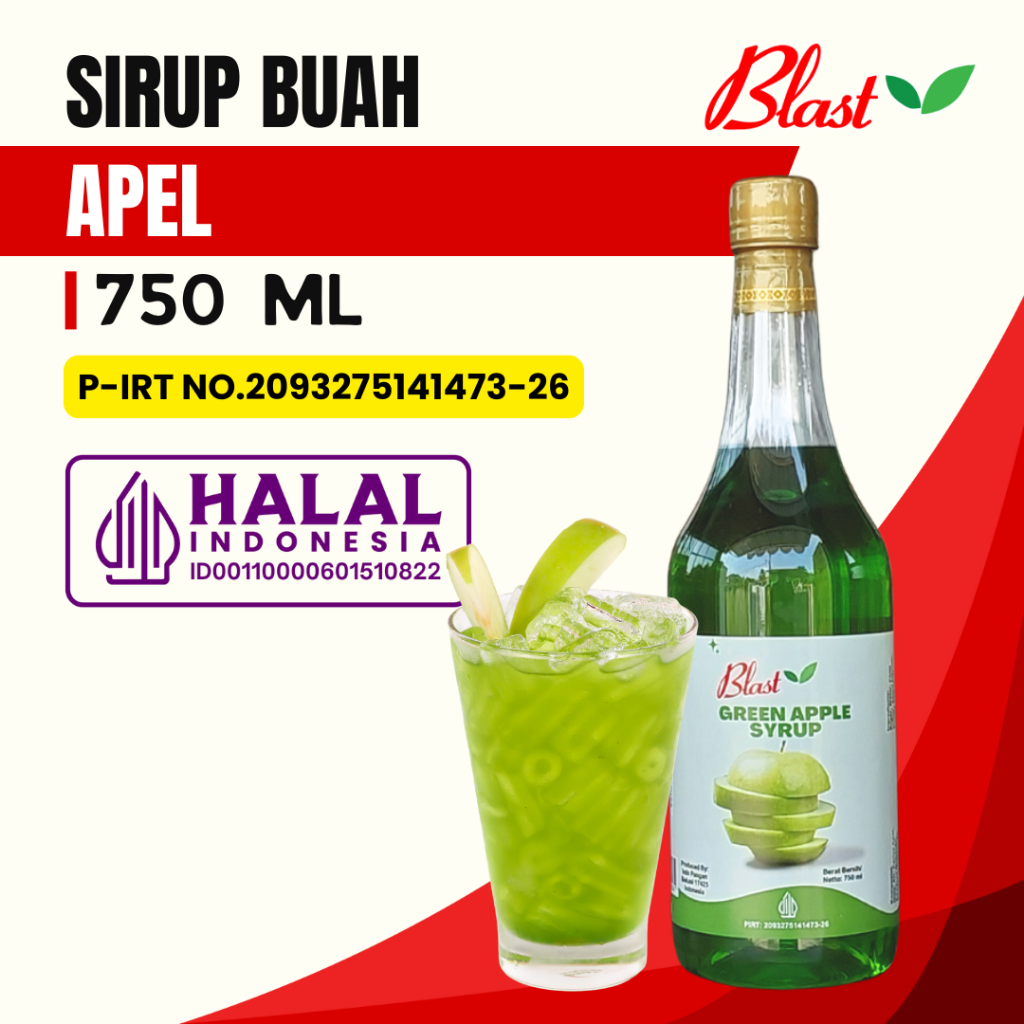 Jual Syrup APEL 750 ml - Sirup Minuman Apple - Sirup Rasa Buah / Syrup ...