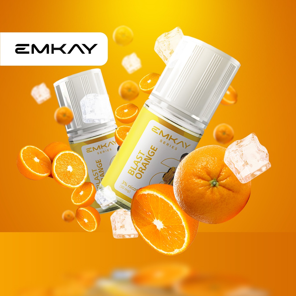 Jual Emkay Liquid Saltnic New Blast Orange 30mg/30mg | Shopee Indonesia