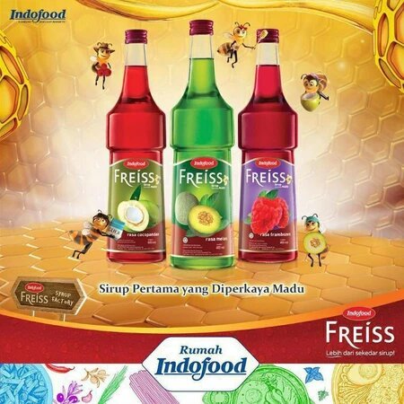 Jual INDOFOOD FREISS SIRUP DITAMBAH MADU RASA COCOPANDAN BTL 500ml ...