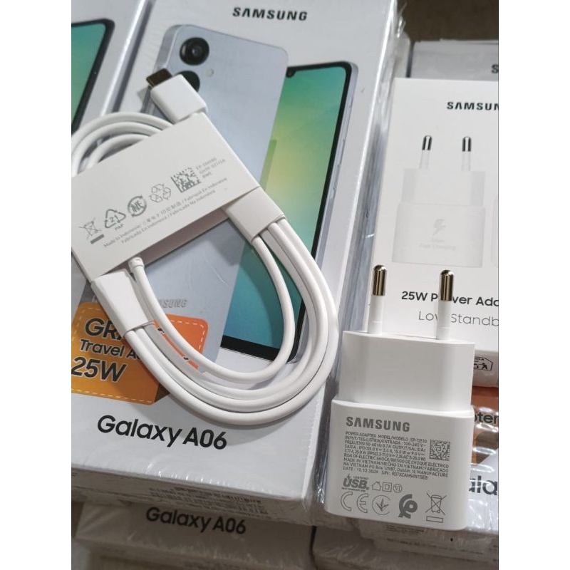 Jual CHARGER SAMSUNG GALAXY A06 KAPASITAS 25WATT ASLI BAWAAN COPOTAN ...