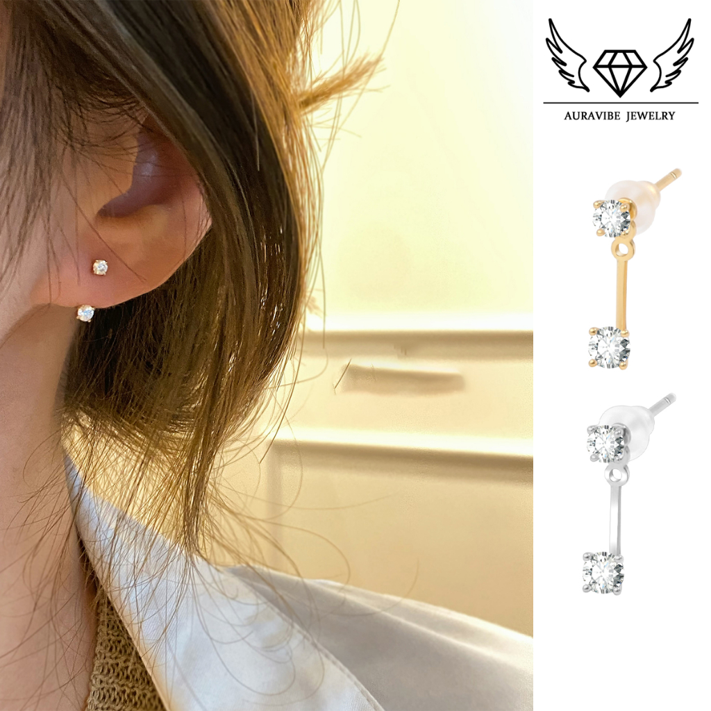 Jual Anting Bulat Panjang Stud Earrings Anting Korea Perhiasan Perak ...