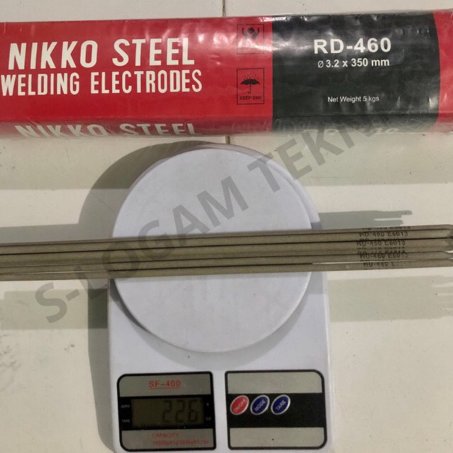 Jual Kawat Las Besi AWS E-6013 RD-460 3.2 mm NIKKO STEEL 0.25 KG 1/4kg Welding Electrodes ...