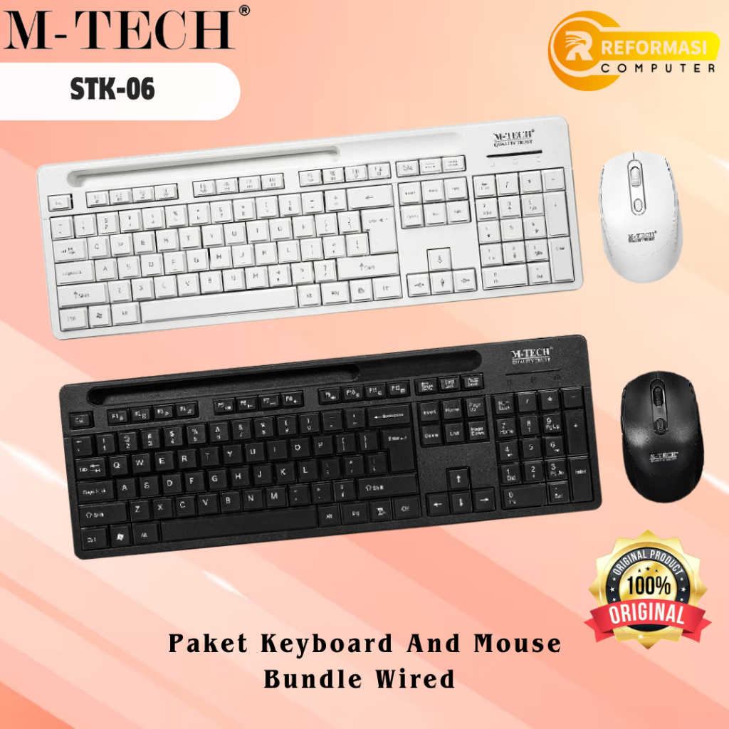 Jual M-Tech STK-06 Paket Keyboard And Mouse Bundle Wired Mtech Stk06 ...