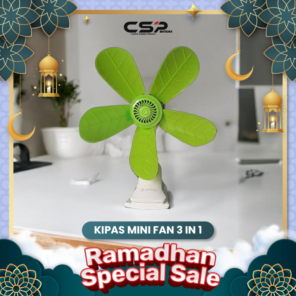 Jual [CSP_MATSUKA] Kipas Mini/Fan Jepit dan Dinding- Javotec 5-Baling ...