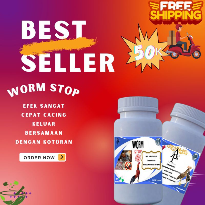 Jual WORM STOP Isi 50 Kapsul obat 100% herbal sangat ampuh dan manjur ...
