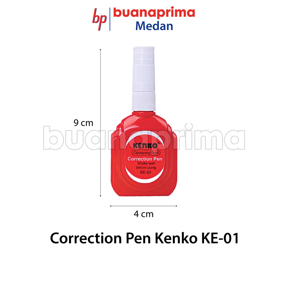 Jual CORRECTION FLUID KENKO KE-01 Eceran Per Pcs Merah Metal Tip X Cair ...