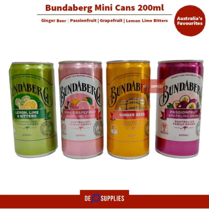 Jual Bundaberg Can Ginger Beer - Passionfruit - Lemon Lime - Grapefruit ...