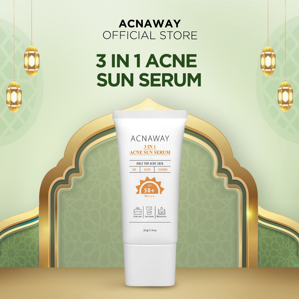 Jual ACNAWAY 3 in 1 Acne Sun Serum Sunscreen Serum with SPF 50+ PA+++ ONLY FOR ACNE SKIN [BPOM ...