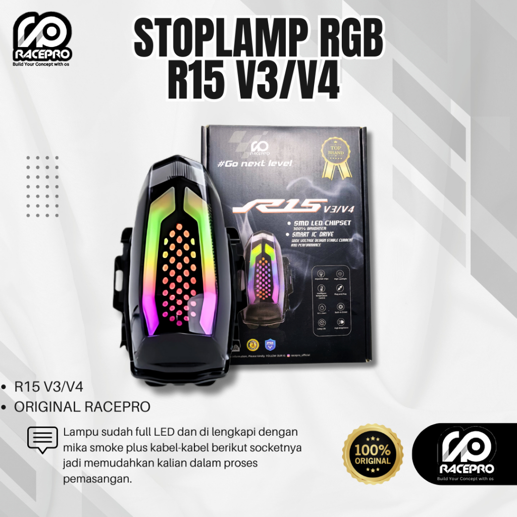 Jual STOPLAMP R15V3 RACEPRO STOPLAMP R15V4 RACERPO LAMPU BELAKANG R15V3 LAMPU BELAKANG RACEPRO ...