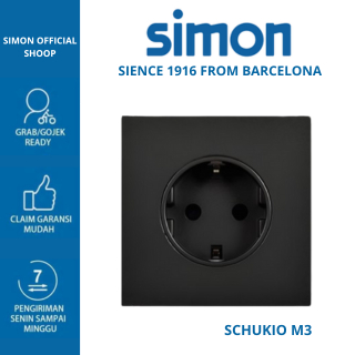 Jual SIMON IB STOP KONTAK M3 HITAM - SCHUKO SIMON | Shopee Indonesia