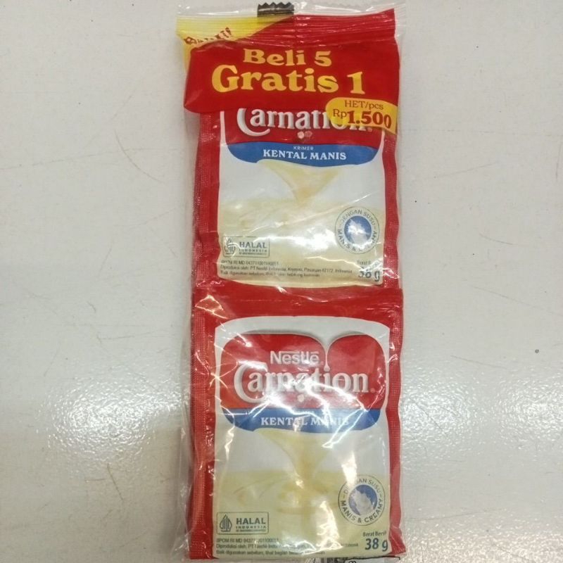 Jual Carnation Krimer Kental Manis 6 Sachet 38g | Shopee Indonesia
