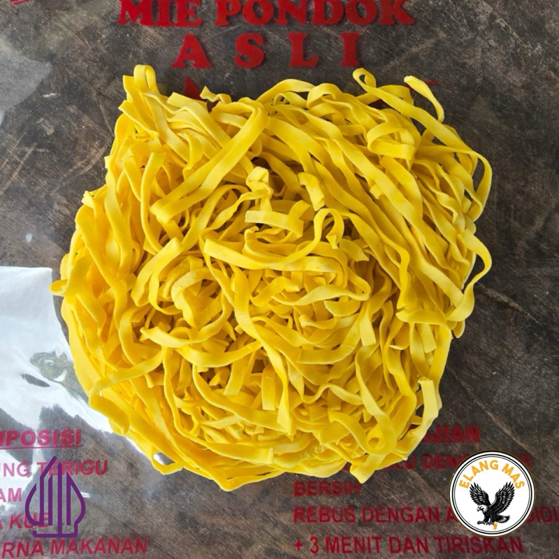 Jual mie Kuning Kering TIPE LEBAR (1KG) merek Elang mas | Shopee Indonesia