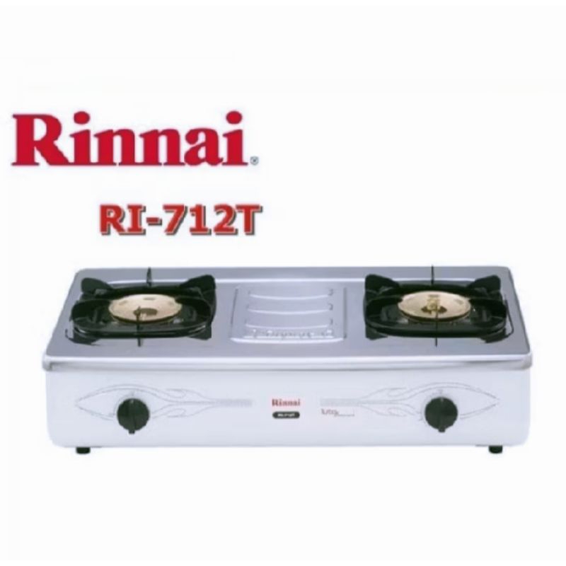 Jual Rinnai kompor gas 2 tungku turbo api besar RI 712 T kompor rinnai ...